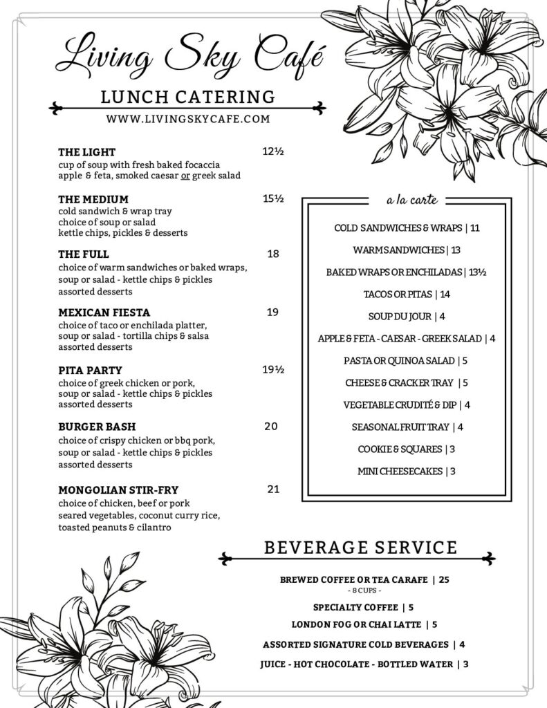 Catering – Living Sky Café